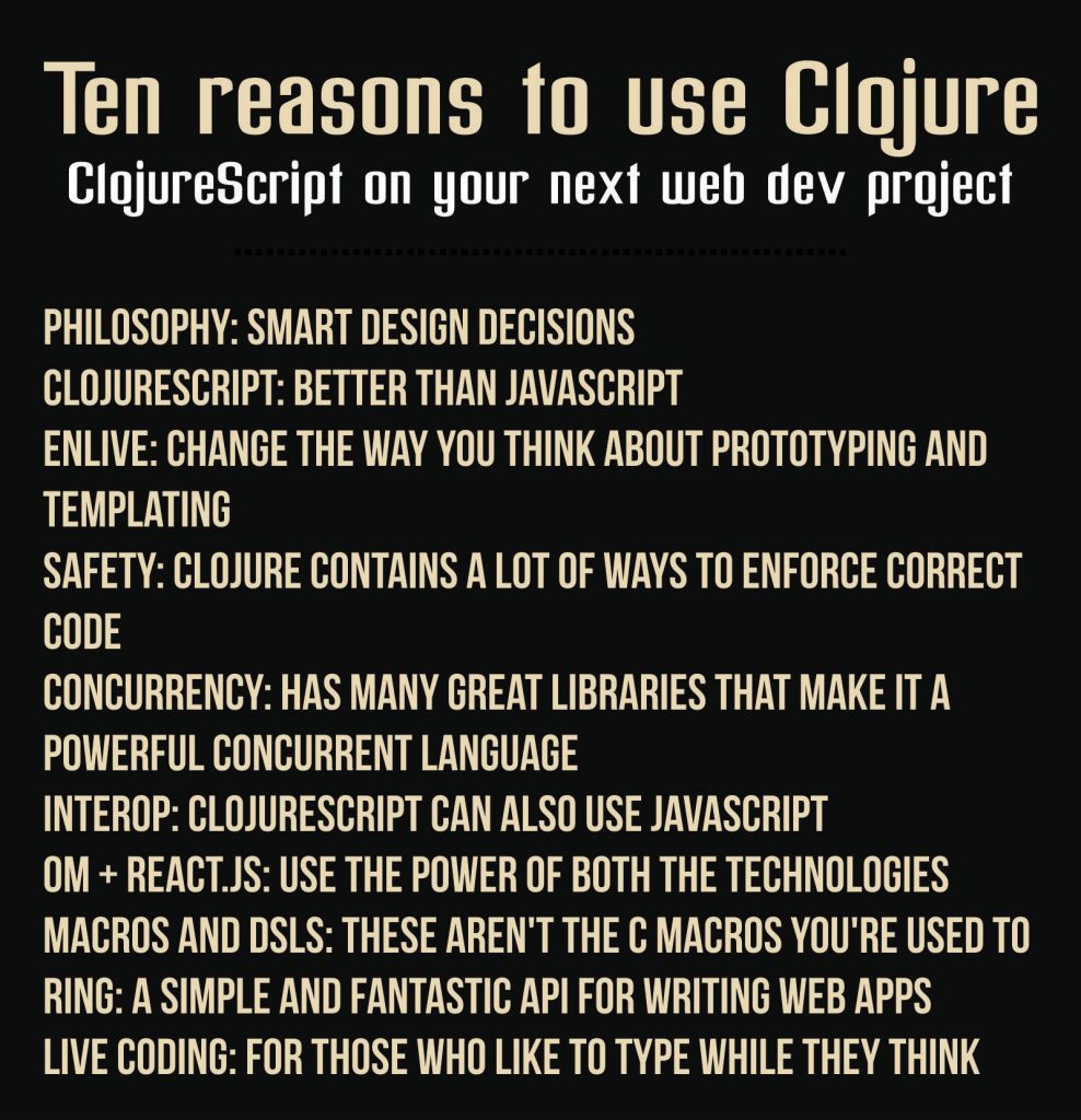 Infographic on Clojure Programming Infographic on Clojure Programming